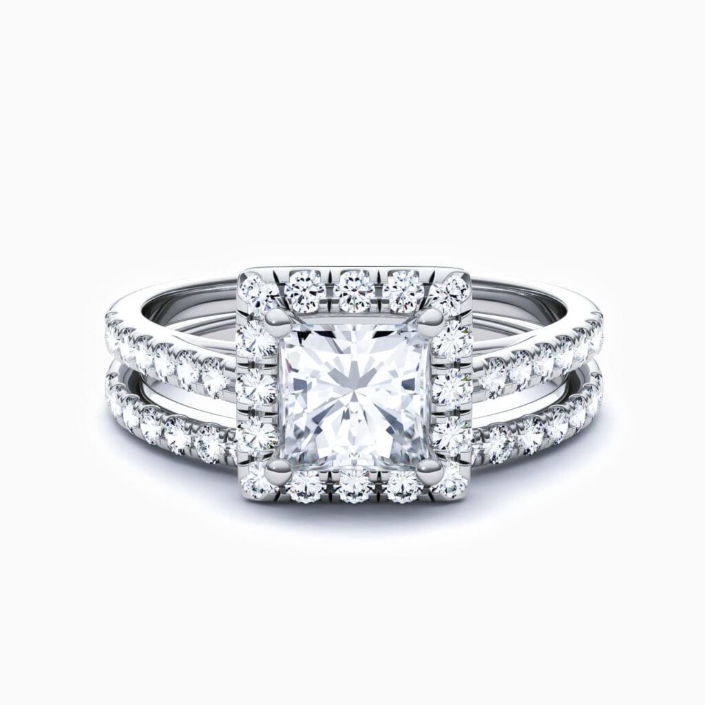 Classic Round Cut Moissanite Ring Set | LaneWoods