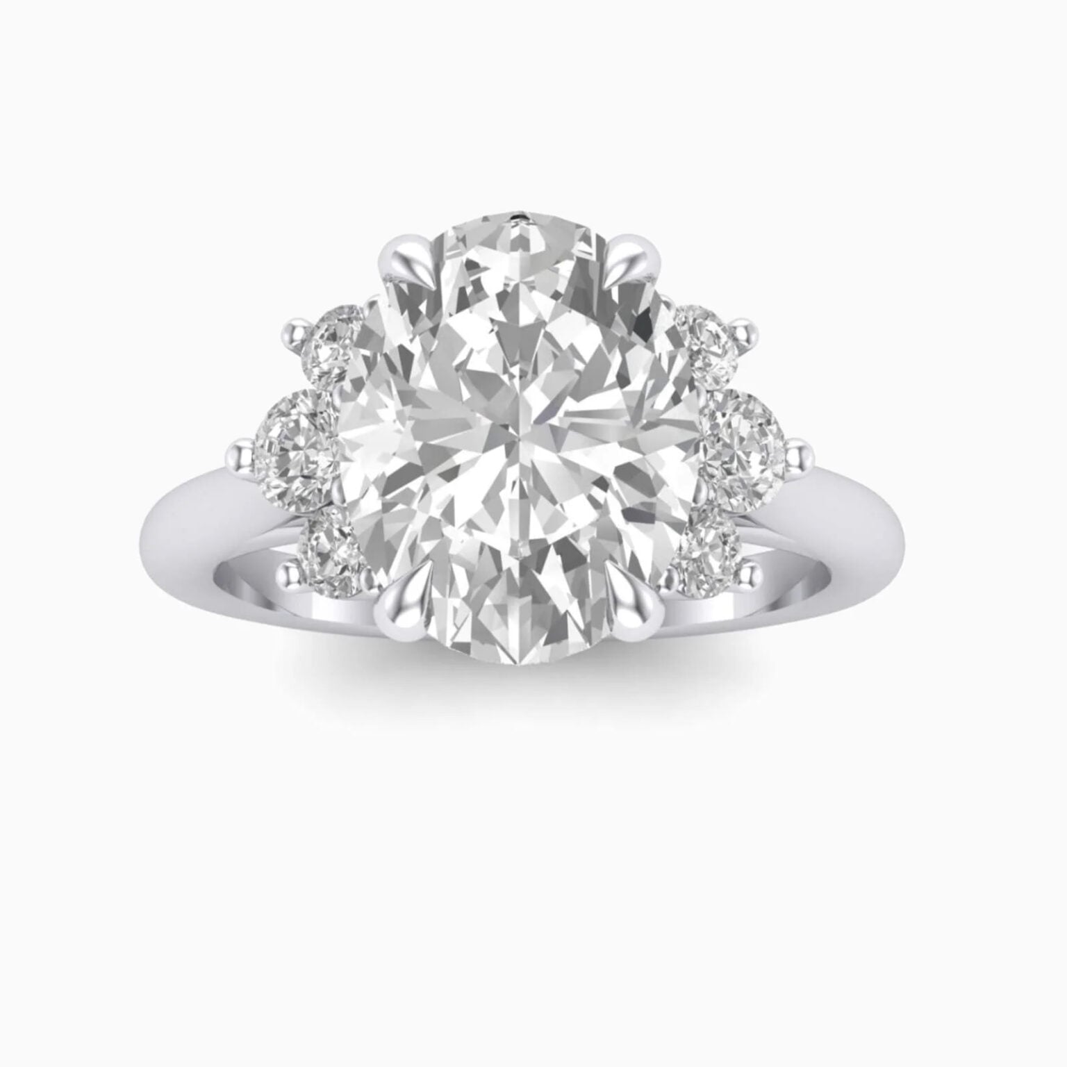 Oval-Cut Elegant Moissanite Promise Ring